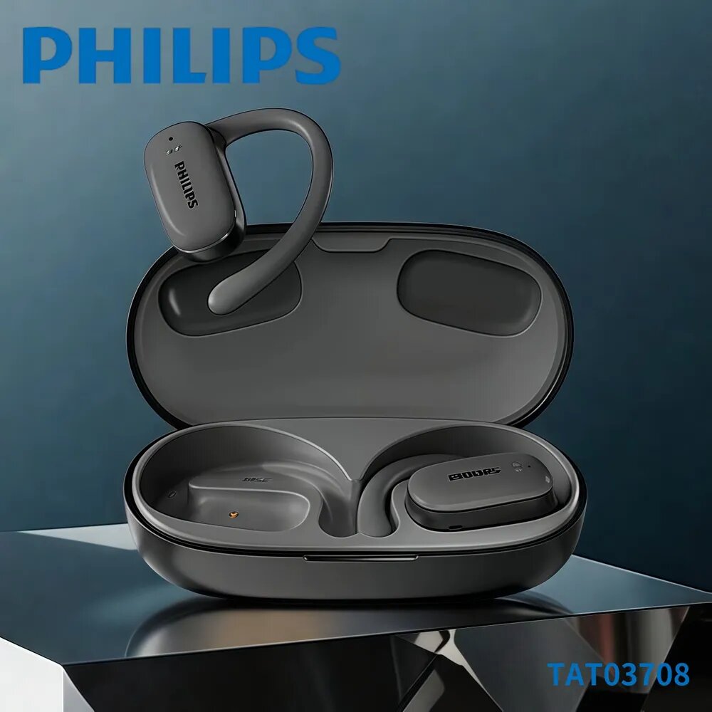 Philips Наушники беспроводные с микрофоном, черный