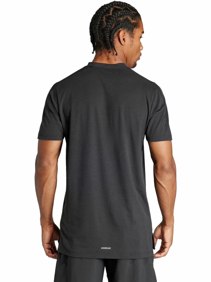 Футболка спортивная adidas Designed for Training Workout Tee, размер S, черный — фото 1