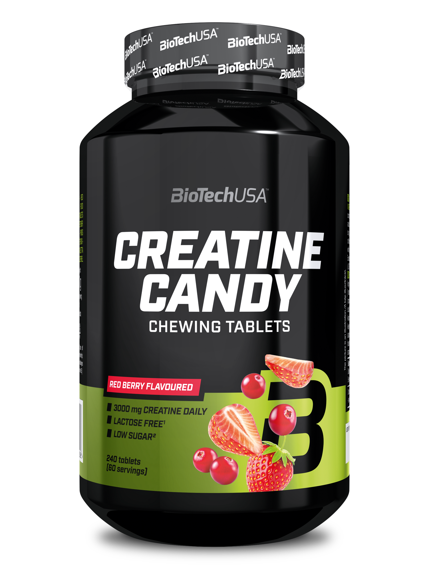 Креатин в формате жевательных таблеток BioTechUSA Creatine Candy / Креатин Кэнди 240 таб. ягоды