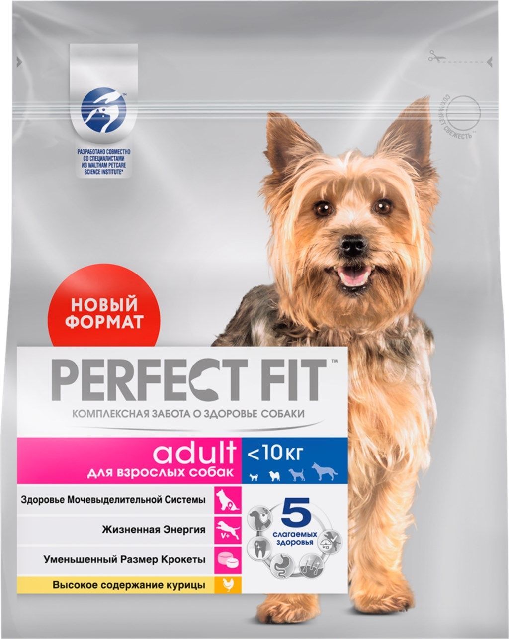 Сухой корм Perfect Fit с курицей для собак мелких и миниатюрных пород 1,2 кг