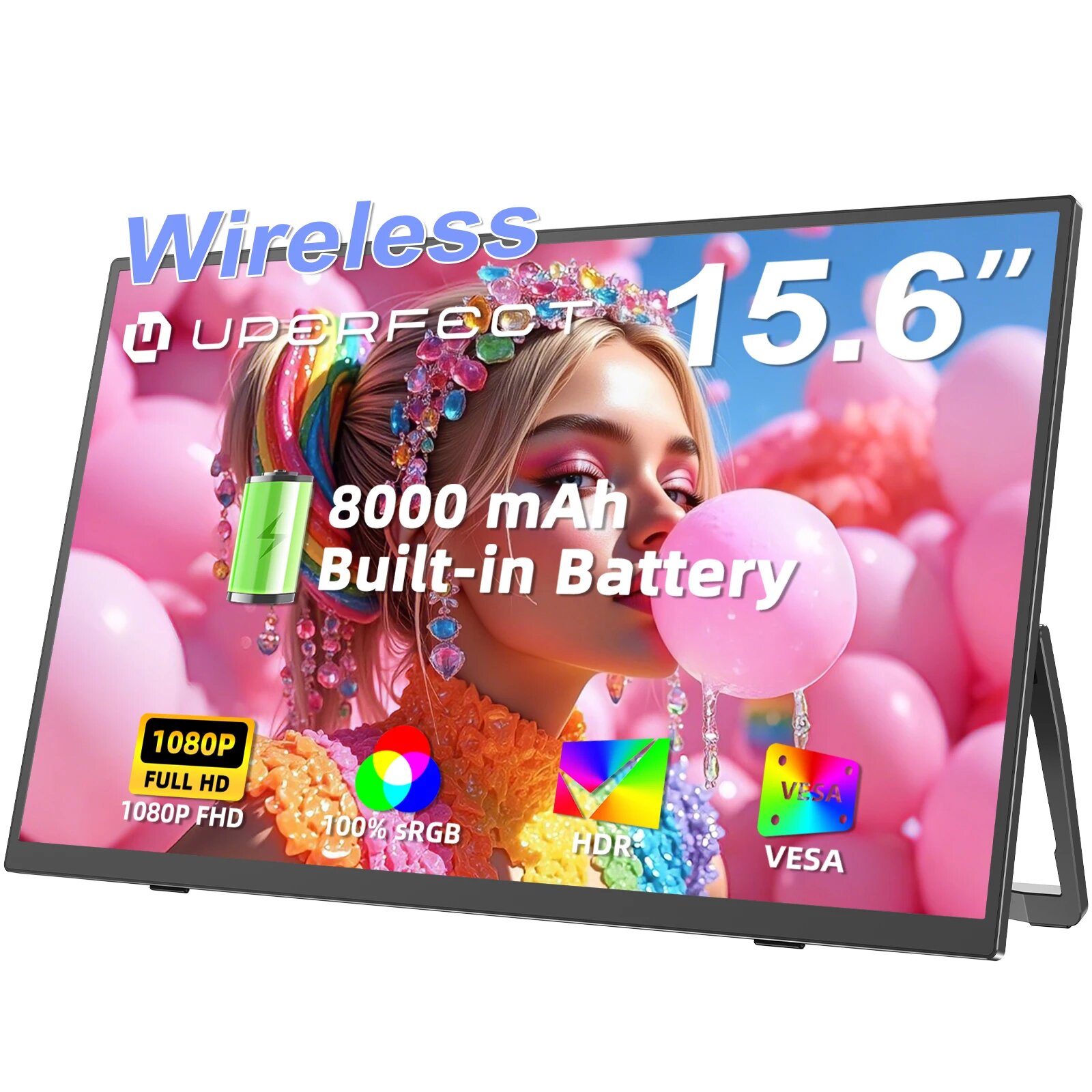 UPERFECT 15.6" Монитор Беспроводной 1080P EU Plug