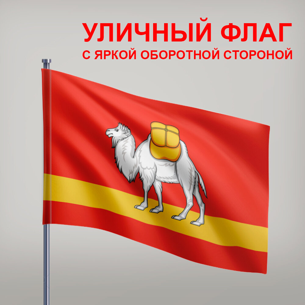Флаг Челябинской области,135х90 см, износостойкий