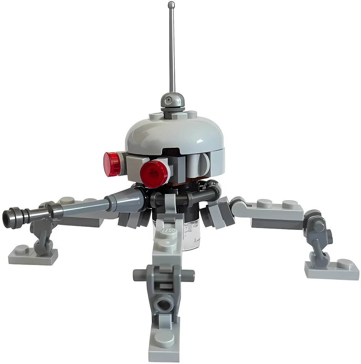 Минифигурка Lego Star Wars Dwarf Spider Droid - Light Bluish Gray Dome, Lightsaber Hilt sw1421 N