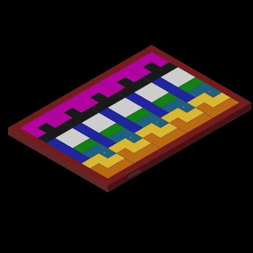 3D-пазл сборный в стиле Тетрис, PLA, 3D-печать, арт. PZ-PUZ-CC-2fbd4d7838da