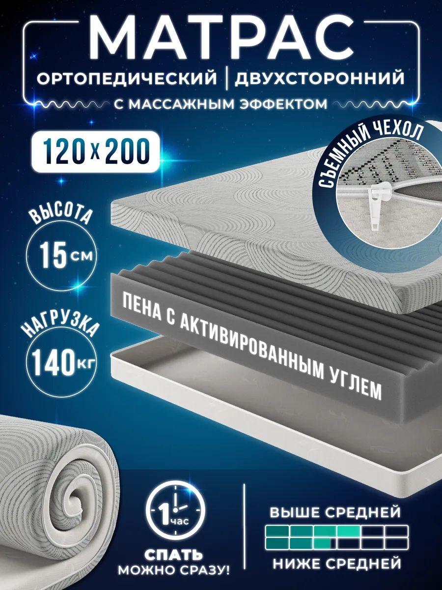 AMI MEBEL Матрас, Беспружинный, 120х200 см