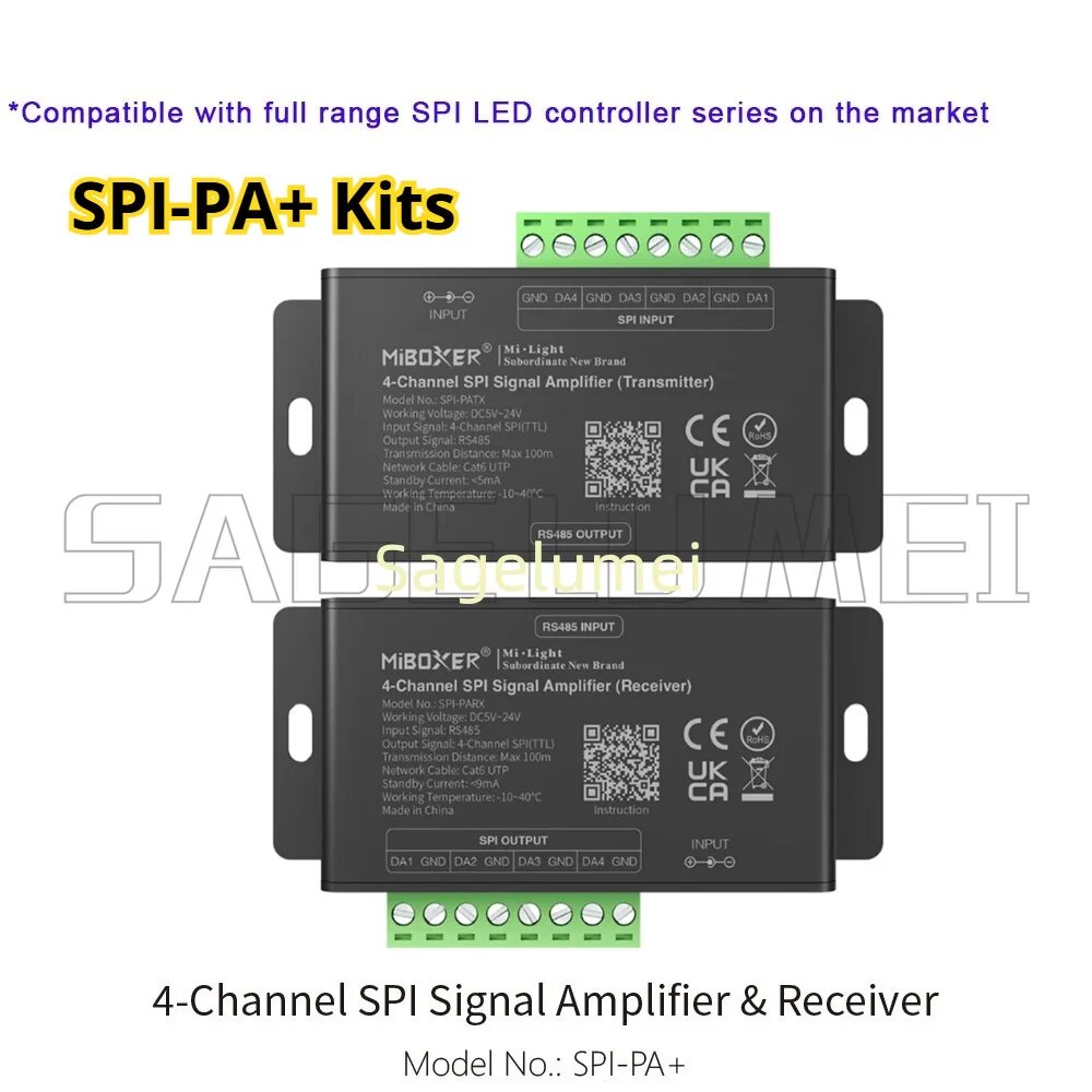 Miboxer SPI-PA+ 4-канальный усилитель сигнала