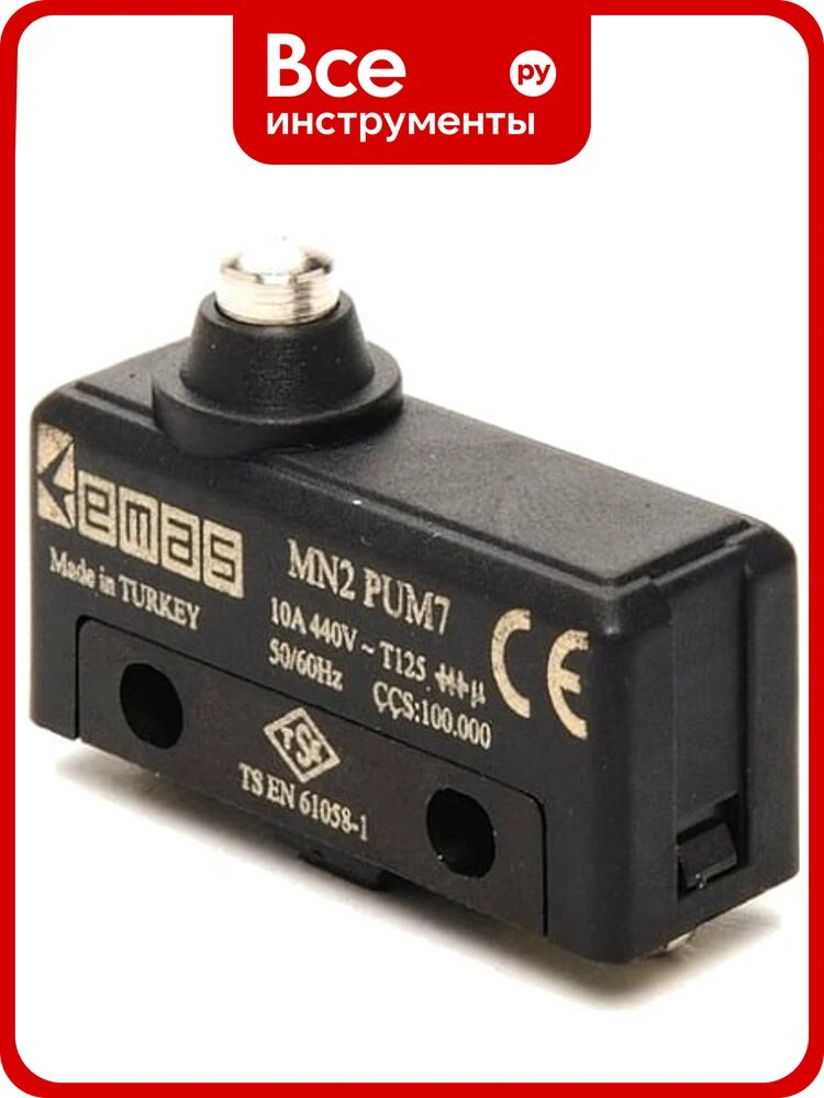 Мини-выключатель Emas 440В, 10А. MN2PUM7
