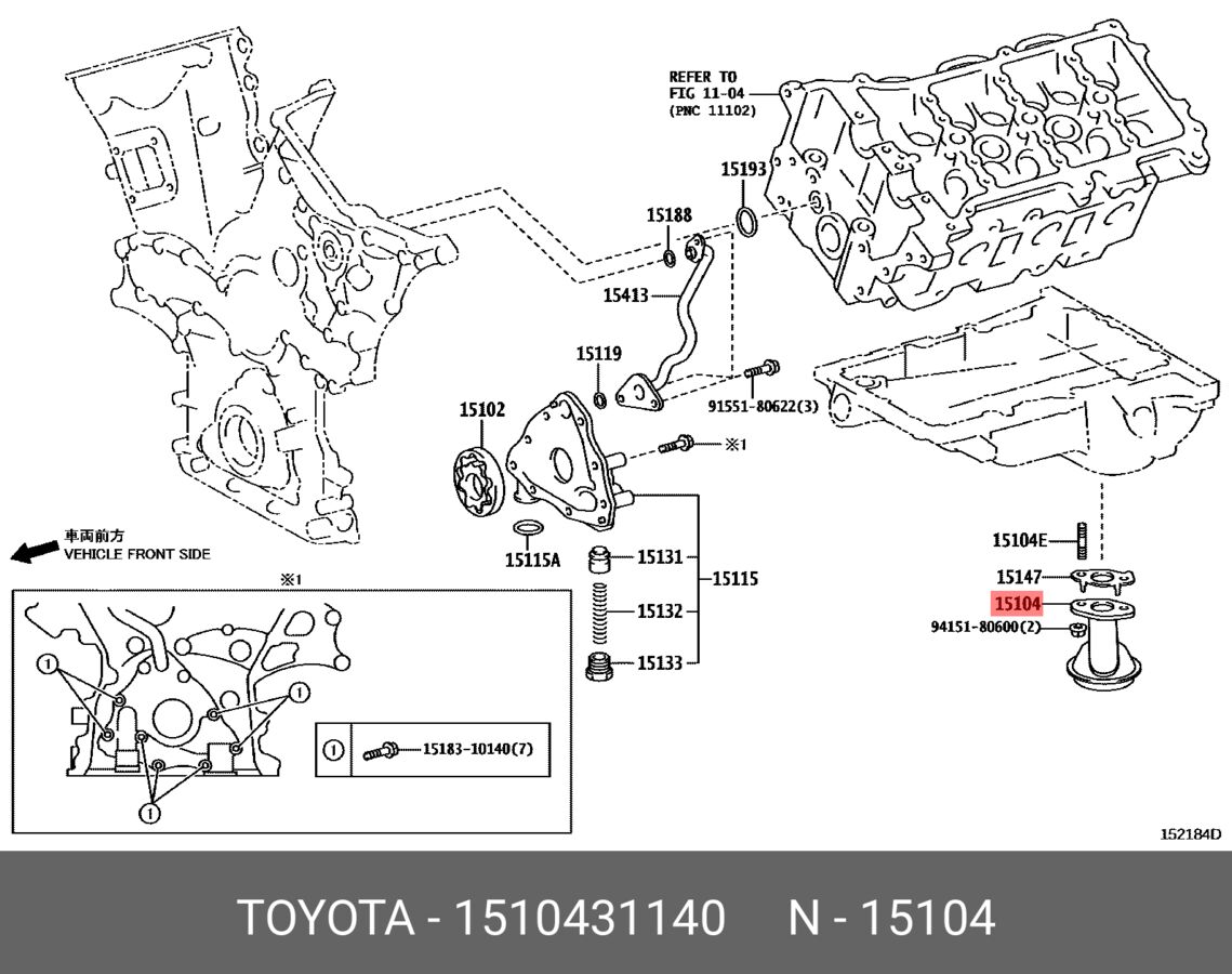 Фильтр масляный org (TOYOTA 1510431140)