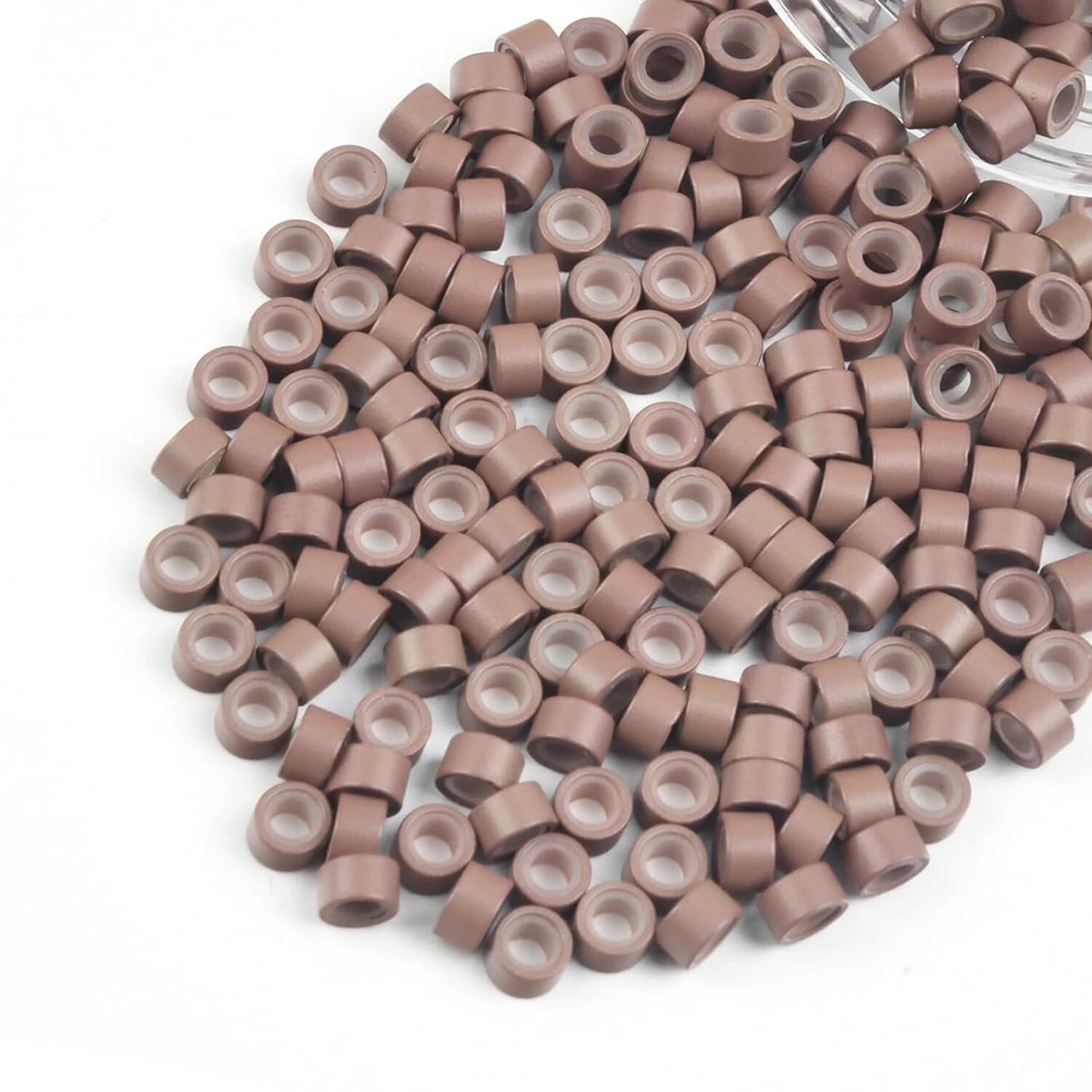 Микро-кольца для наращивания волос 5 мм 200/500 шт. 200pcs Light Brown