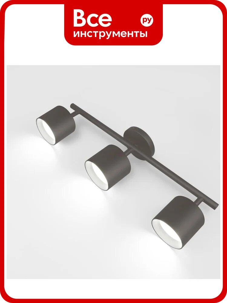 Светильник General Lighting Systems спот, на основании, накладной, тройной, D82*H70мм, серия Башня, General GWL-3GX53-M-IP20, 661747