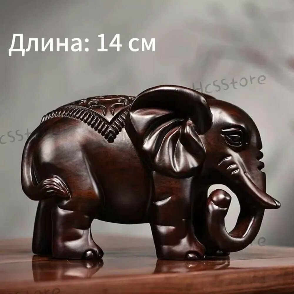 Деревянные статуи ручной работы, Модель слона, 14cm