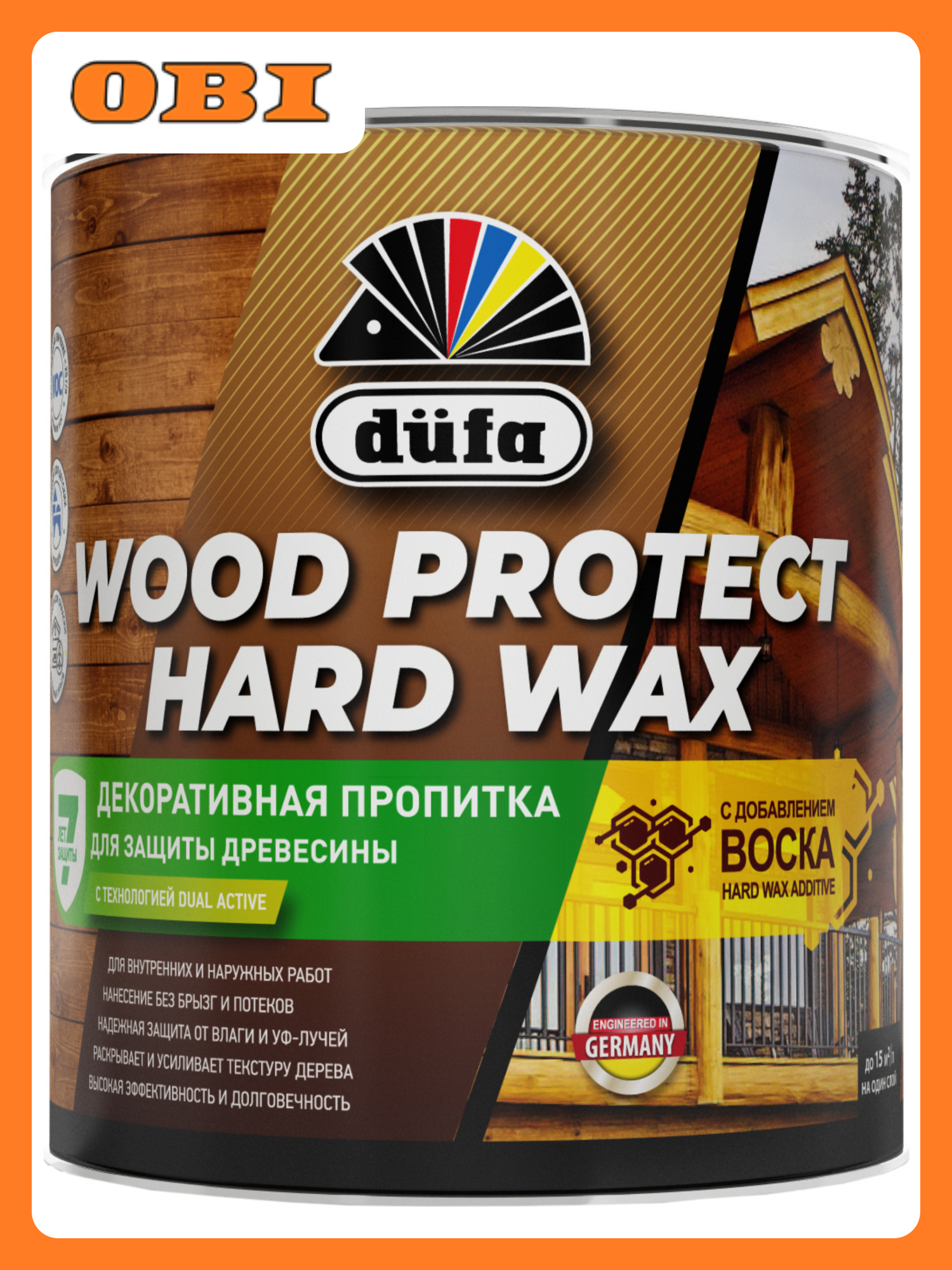 Пропитка WOOD PROTECT HARD WAX прозрачный 0,75л