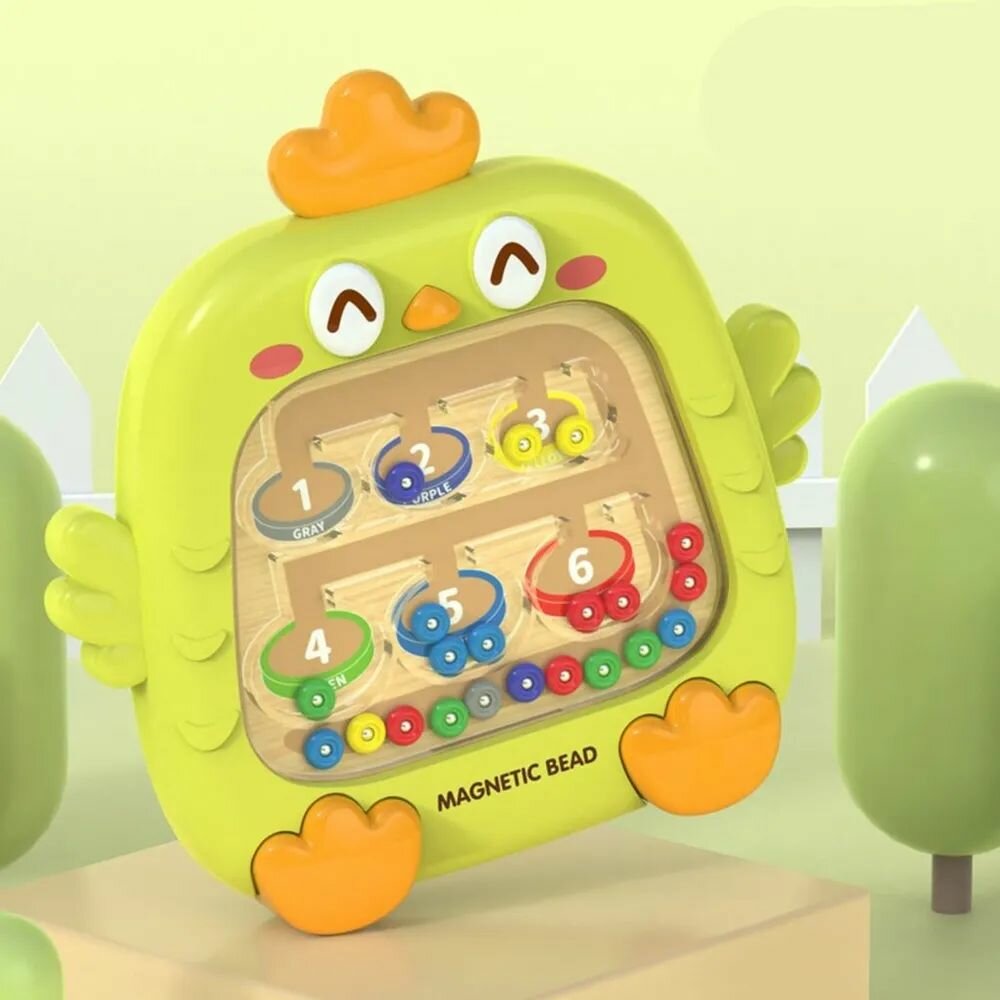 Магнитная доска для рисования для детей Интерактивная игрушка-цыпленок развивает творческие способности Доска-лабиринт с цифрами и цветами