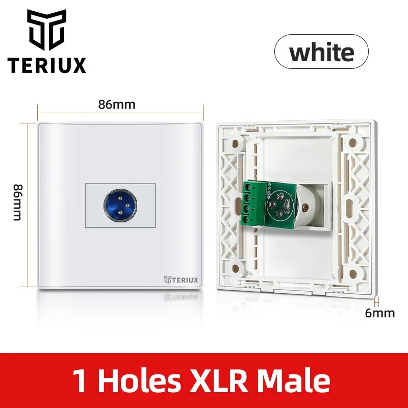 Электрическая розетка Teriux 86 XLR 1 Holes WHT