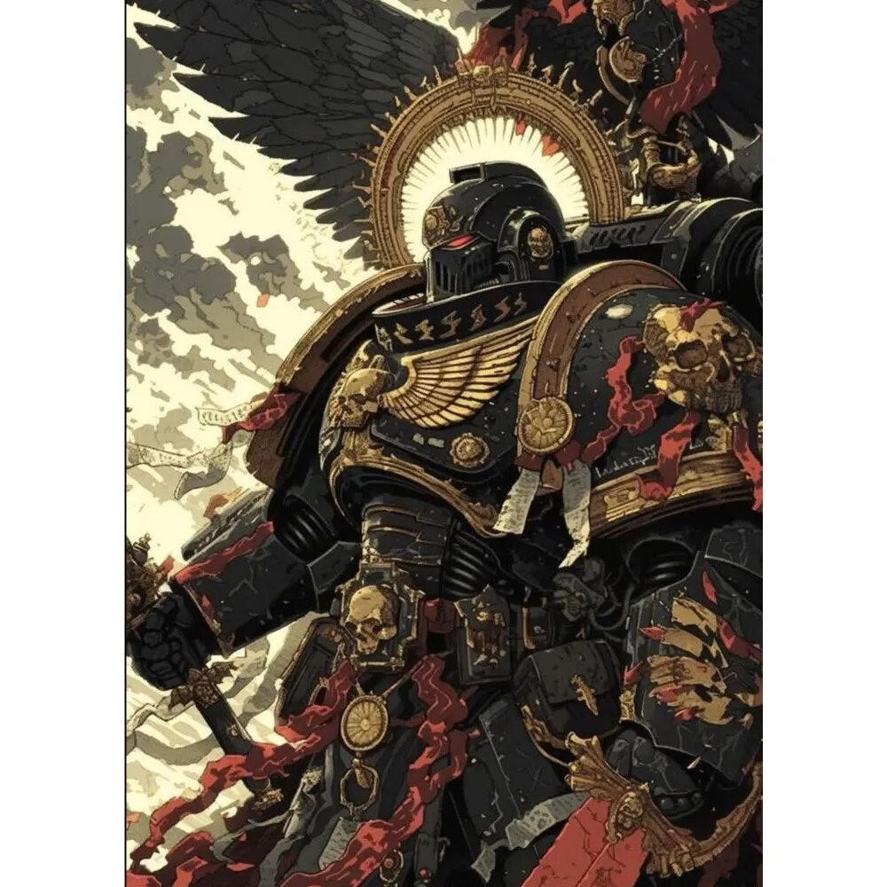 Алмазная Мозаика "Warhammer Игра" 40х50 См Алмазная Вышивка / Картина Стразами Подарков / Украшения