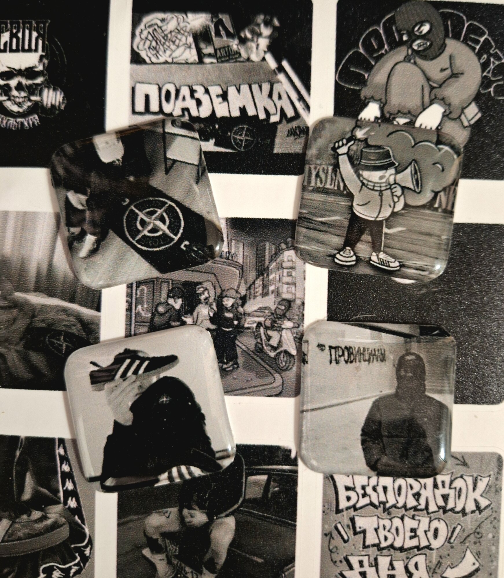 Объемные наклейки на телефон 3д стикеры Андеграунд