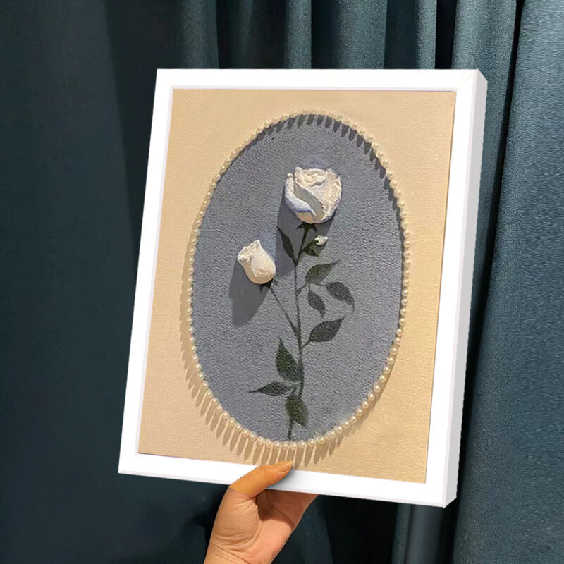 Потрясающая акриловая 3D текстура тюльпана, DIY цифровая масляная живопись, кварцевый песок, ручная работа, декоративная живопись тюльпана