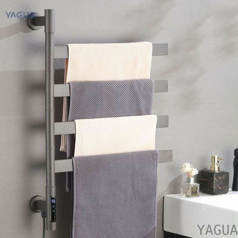 Полотенцесушитель с электрическим подогревом, сухой, с цифровым дисплеем, поворотный, подходит для ванной комнаты и сушки детской одежды YAGUA