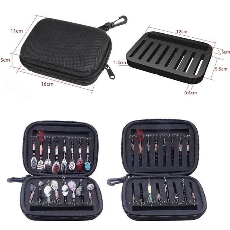 Коробка для блесен и приманок. Мягкий кейс органайзер рыболовный.