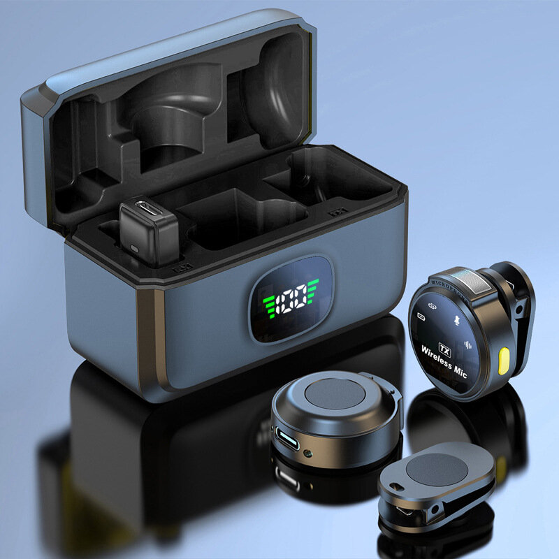 Новый беспроводной петличный микрофон J6 с магнитным креплением, двойной микрофон для прямой трансляции, мини-петличный микрофон с реверберацией и шумоподавлением