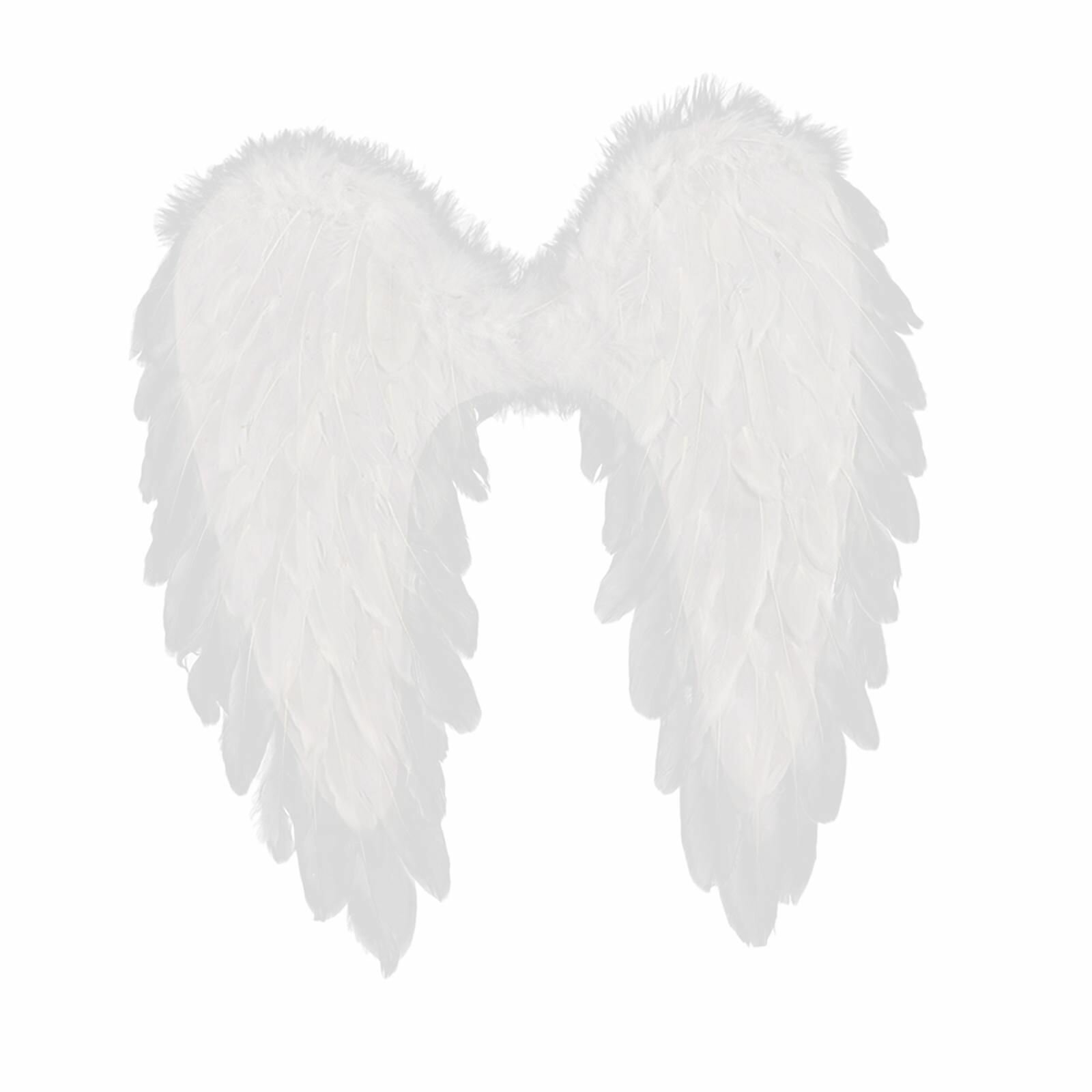 Белое Крыло Ангела из Перьев для Косплея и Вечеринок, Размер 60x60 см