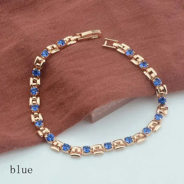 Браслет-цепочка, искусственный камень