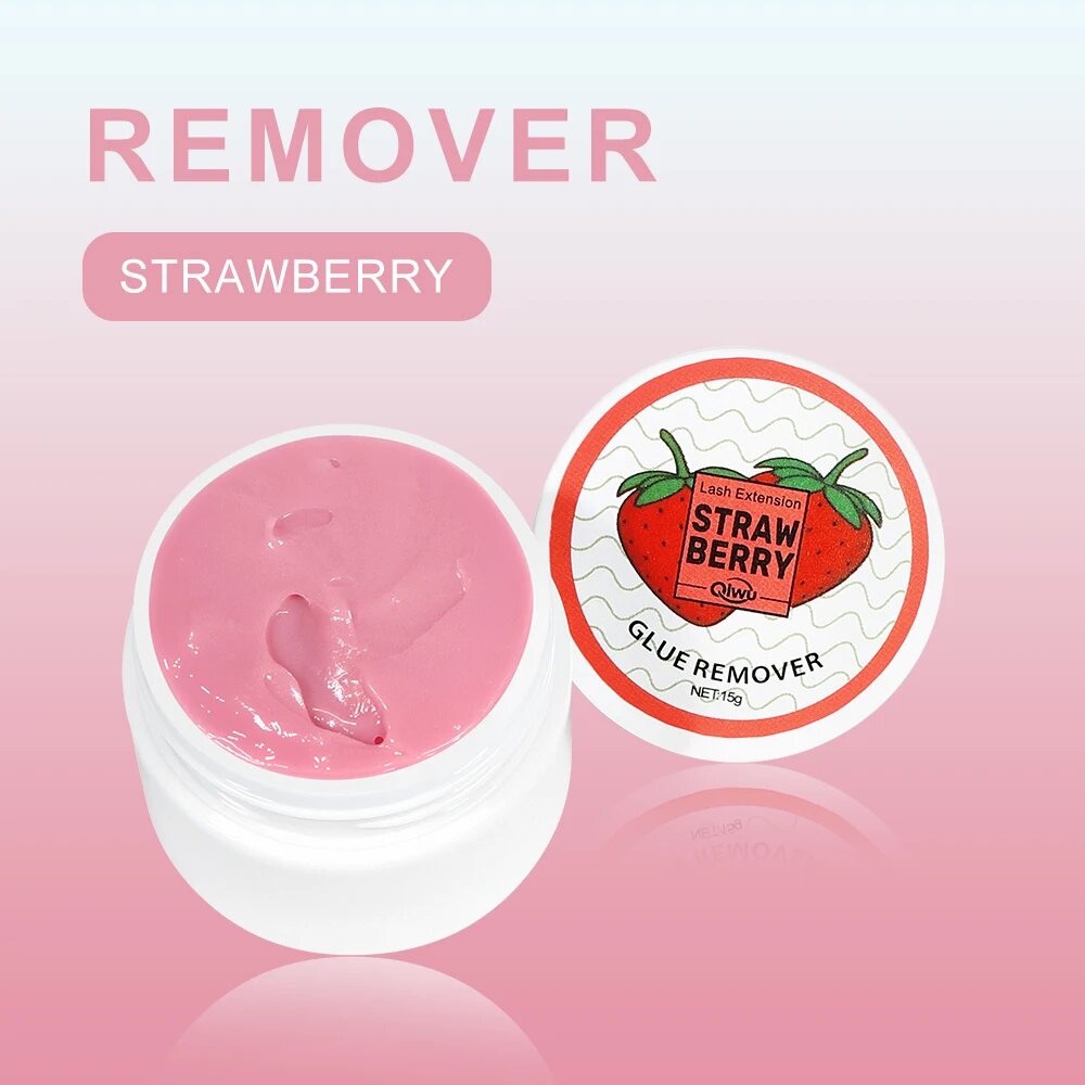 Профессиональный крем для снятия наращенных ресниц Korea 10г/15г Strawberries-15g-1pc