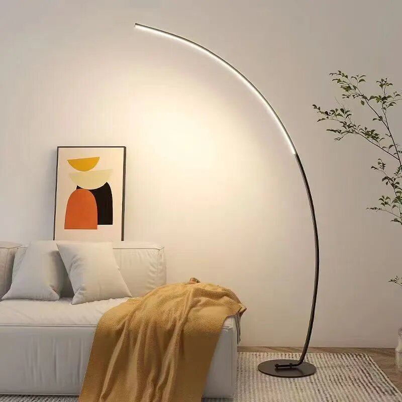 Напольный светодиодный светильник (торшер, лампа) с пультом управления Emilion Loft Simple Light 2.4G, LED (Черный)