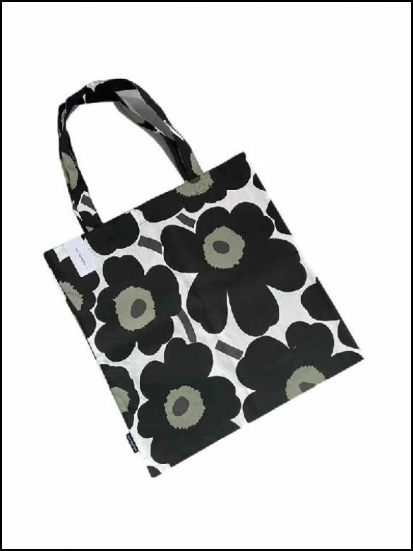 Marimekko Классическая одноплечевая сумка для покупок и хранения с большой вместимостью, экологичная и складная