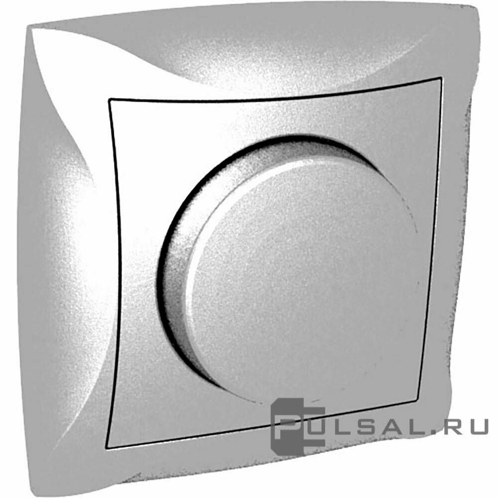 Светорегулятор (диммер) 60-300 Вт с рамкой Schneider Electric поворотный пластмасса серебристый
