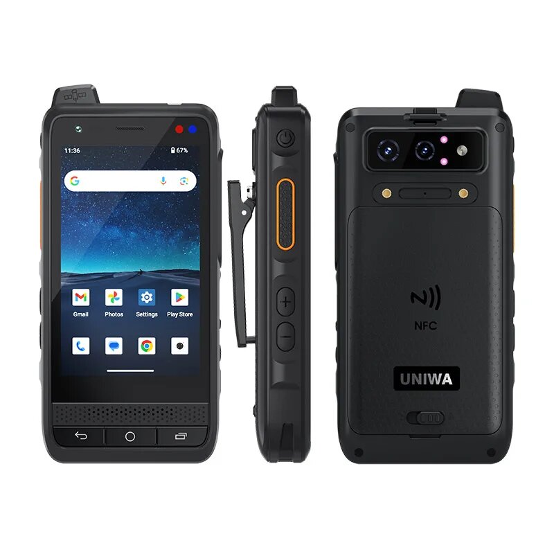 Новый UNIWA F400 4G Zello Walkie Talkie Прочный смартфон 4 дюйма с двумя SIM-картами Add Microphone
