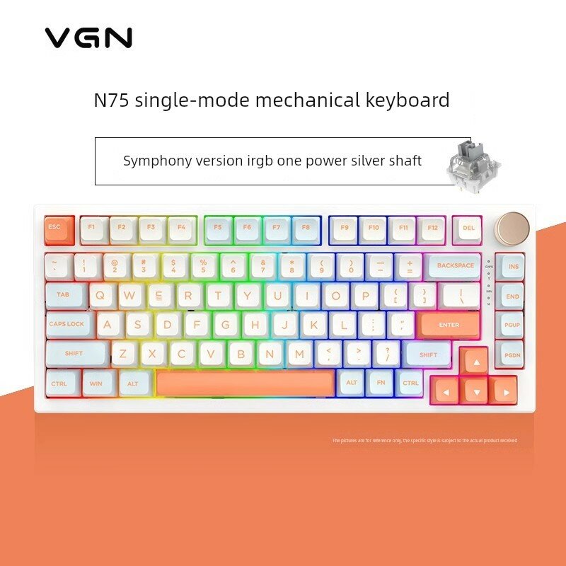 Механическая клавиатура VGN N75 с настраиваемой структурой Gasket, раскладка 75%, полная поддержка горячей замены