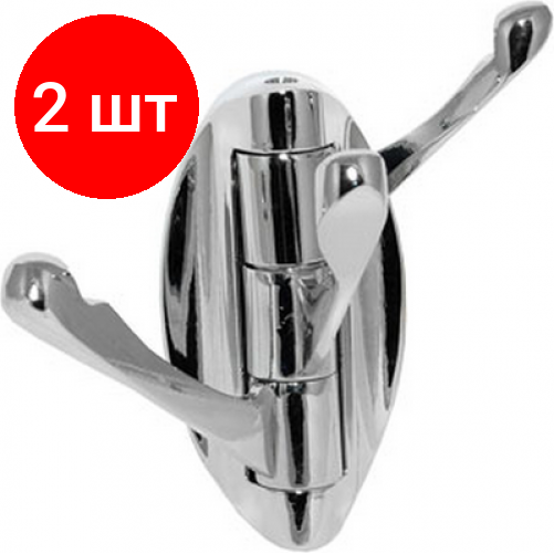 Комплект 2 шт, вешалка 3 крючка HAIBA