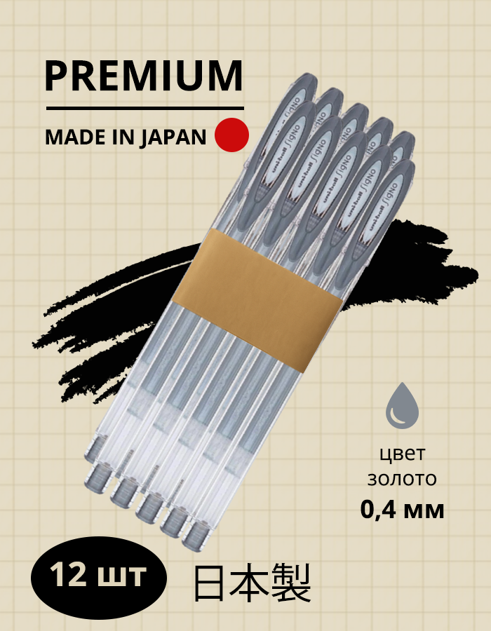 Серебристая ручка Signo UM-120NM Noble Metal 0.8 мм