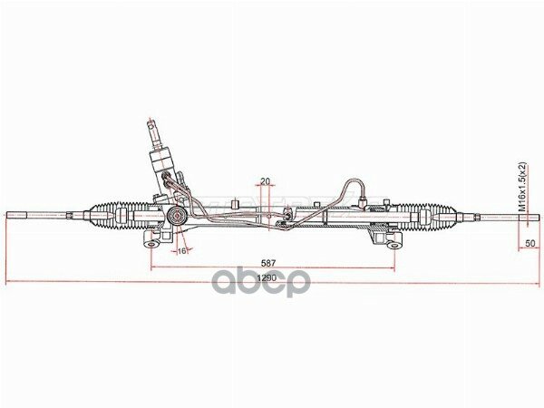 Рейка рулевая FORD FOCUS II 05-08/FOCUS III 11- (с ГУР) Sat арт. ST1768115