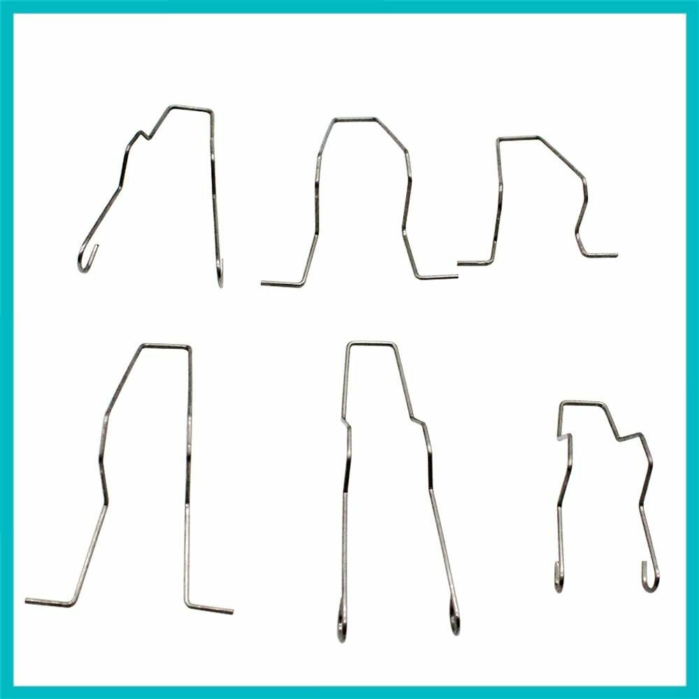 Комплект из 6 клипс для ламп H1 H4 H7, Качественные пружины, для автомобильных фар