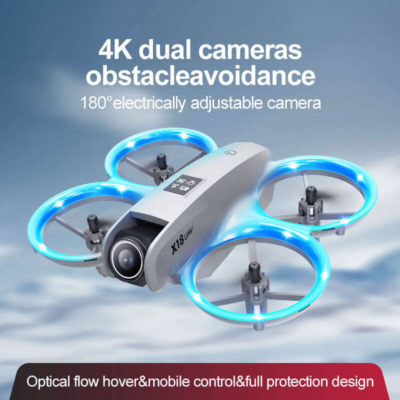 X18 - й мини-беспилотник-обходчик с двумя камерами, управляемый самолётом mini lights