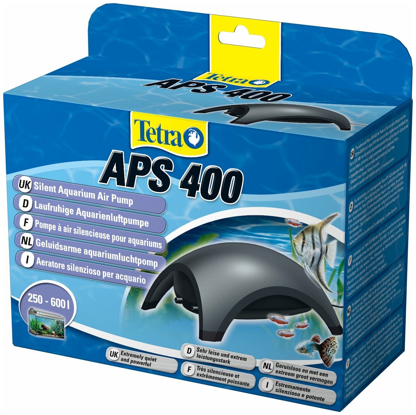 Tetra APS 400 Компрессор для аквариума, черный 4,5 Вт, 400 л/ч от 250 до 600л