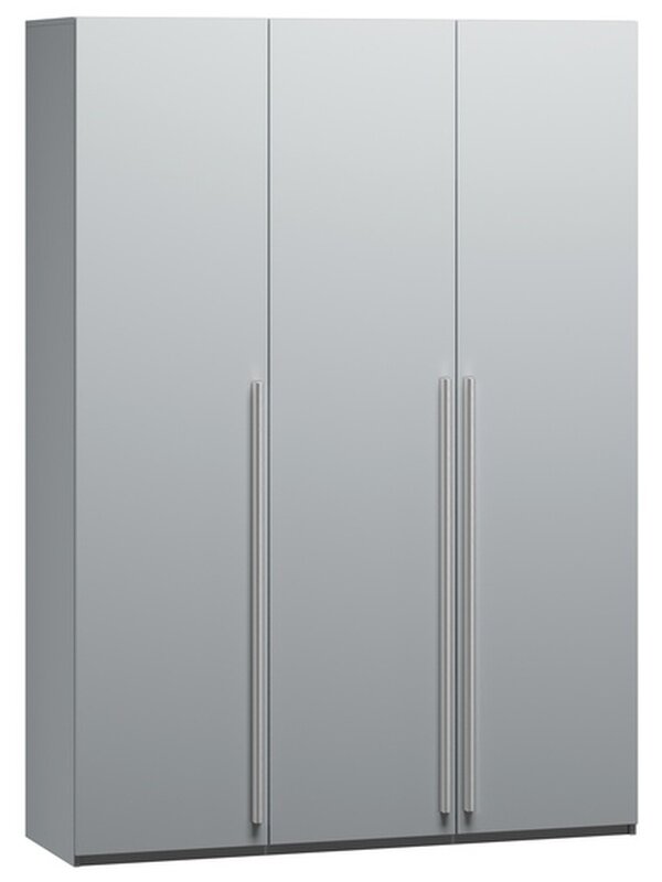 Шкаф распашной Лорена Бест-3 Серый Камень для одежды трехдверный 140*240*40
