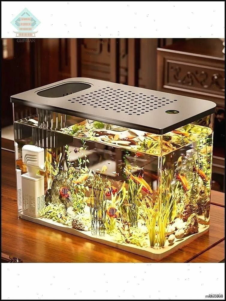 Бестселлерный аквариум прямоугольный 50 л, оснащенный премиум LED подсветкой