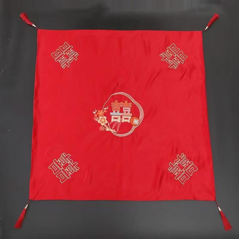 Супер фея невесты свадебная красная фата простая молодежная китайская свадьба ретро вышитая красная фата невесты винного цвета