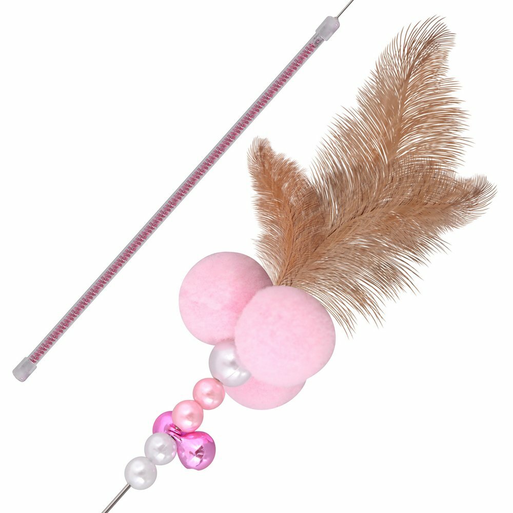 Игрушка-удочка для животных "Дразнилка". Общая длина 55 см. 1 шт