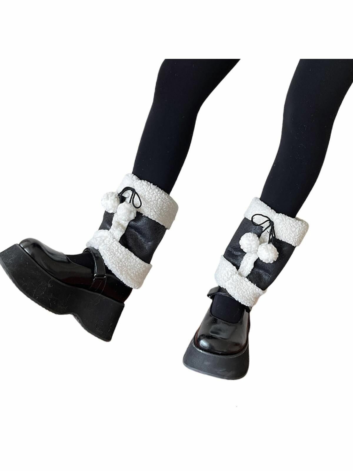 Плюшевые гетры из искусственной кожи с бантами, Укладка коротких волос шаром