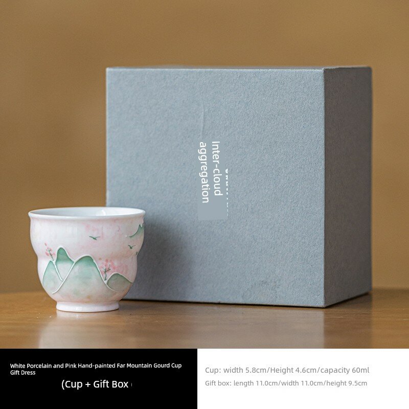 Картина продолжает белый фарфор Фендай, ручная роспись, набор подставок для тыквы Юаньшань, чайный сервиз, керамическая