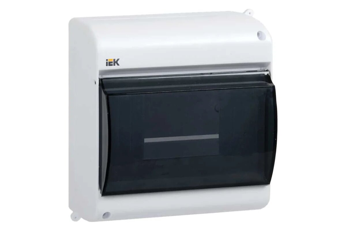 Щит распределительный IEK КМПн, IP30, навесной, 1 ряд DIN-реек, прозрачная дверца, белый