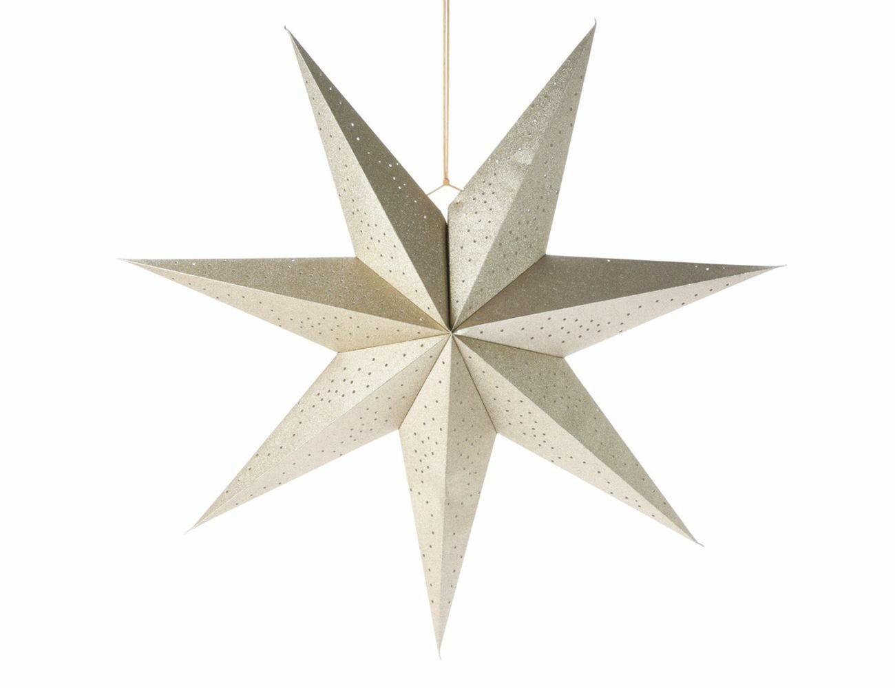 Декоративное подвесное украшение звезда 'эсколан', бумага, золотая, 75 см, Koopman International A64103500