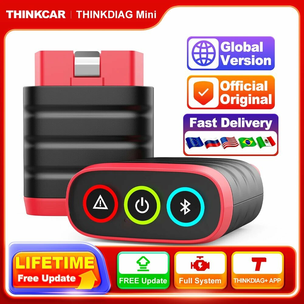 THINKCAR THINKDIAG MINI Obd2 сканер для Auto Full Obd 2-функциональная система диагностический инструмент автомобильный диагностический считыватель кодов PK ELM327
