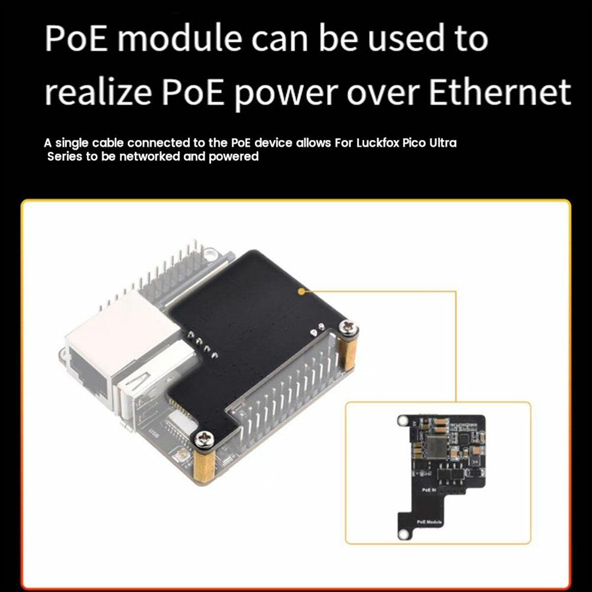 Для платы разработки Ultra WiFi+модуль POE RV1106 RISC-V Linux WiFi6+BT5.2 8G EMMC поддерживает PoE Ethernet