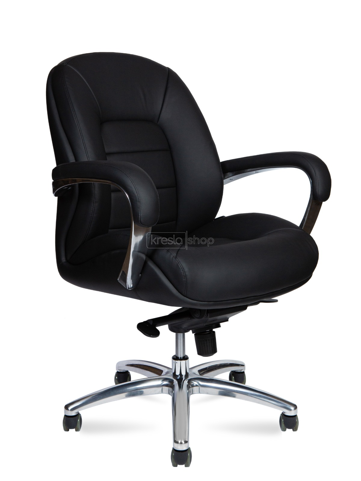 Кресло для руководителя Norden Grand LB black AM 188B черная премиум экокожа