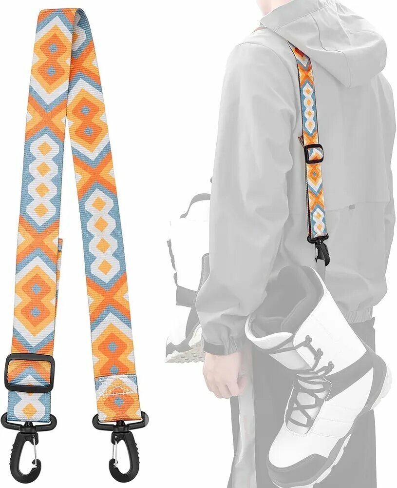 Ремень для переноски лыж и сноуборда, универсальный плечевой ремень, для мужчин и женщин, регулируемый аксессуар, регулируется на 50-140 см